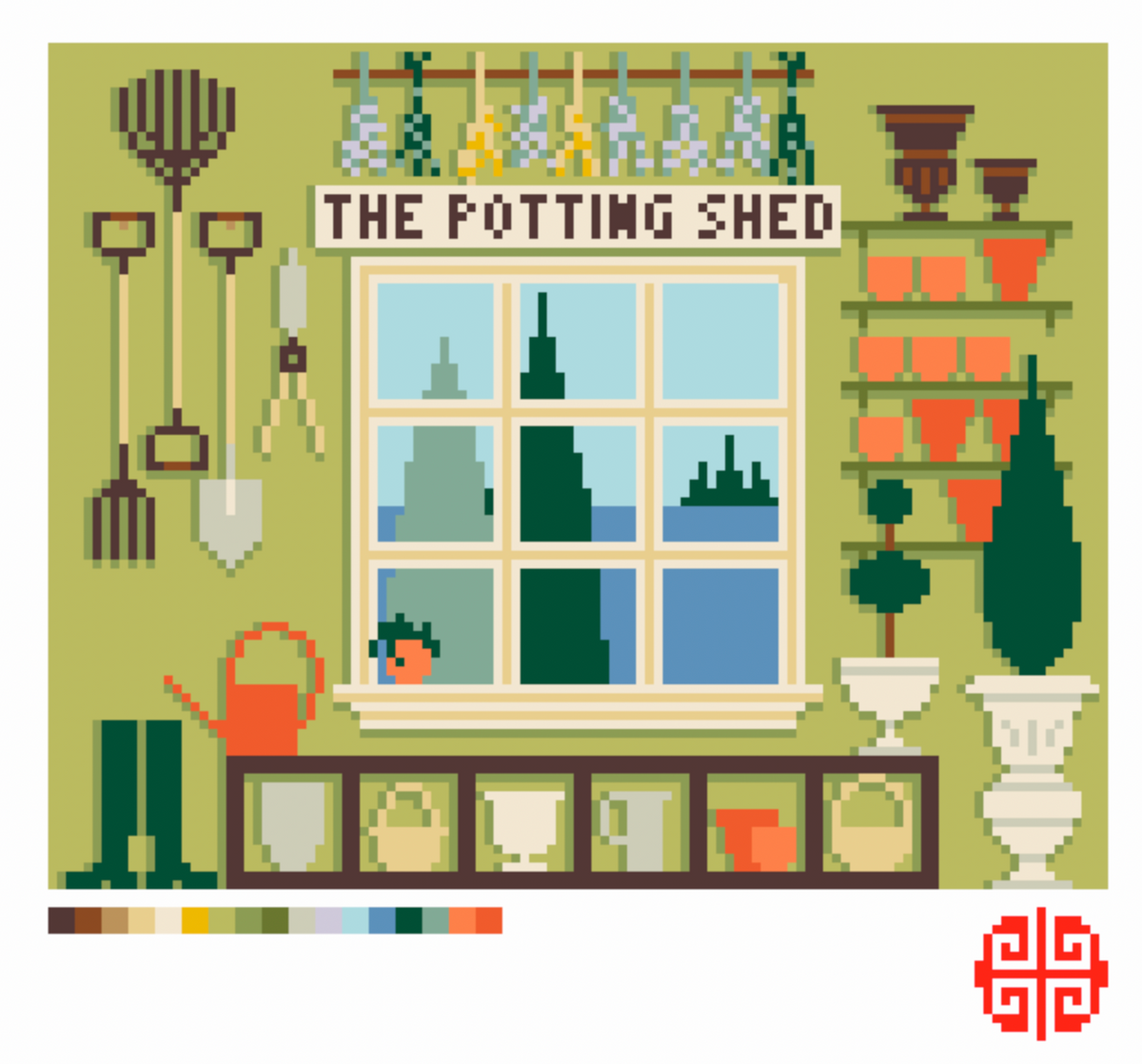 The Little Shop Series: The Potting Shed 13 Mesh Needlepoint Canvas ...