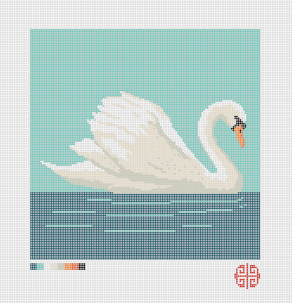 The Mindfulness Collection Mute Swan Needlepoint Canvas – Jenny Henry ...