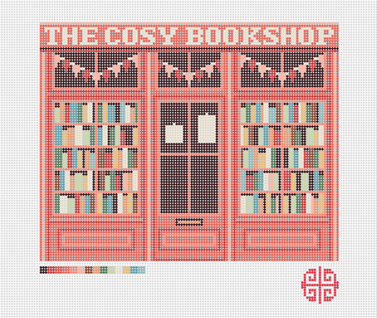 The Little Shop Series: The Cosy Bookshop 13 Mesh Needlepoint Clutch C ...